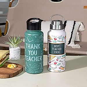 Teacher Gifts, 32 Oz Insulated Water Bottle With Two Lids, Teacher Appreciation Gifts, Teacher Gifts For Women, Gifts For Teachers, Best Teacher Gifts, Teacher Stuff, Cool Gifts For Teachers