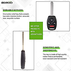 SCITOO Keyless Entry Remote Control Key Fob Replacement for Honda Accord for Honda CR-V 2003-2007 1PC FCC OUCG8D380HA 35111SHJ305 850GG8D380HA