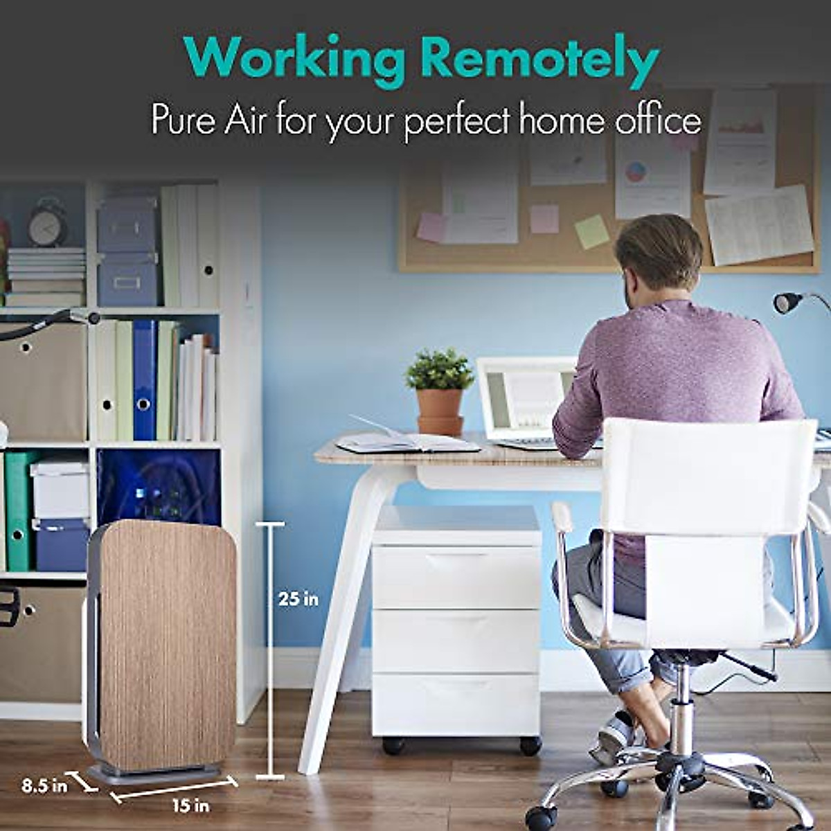 Alen BreatheSmart FLEX HEPA Air Purifier, Medical Grade Filtration H13 True HEPA for 700 SqFt, 99.9% Airborne Particle Removal, Air Purifier for Allergens, Dust, Mold, Pet Dander, Heavy Odors, (White)