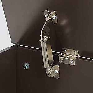 Saturnpower 30 inches Kids Wooden Toy Chest Storage Space with 2 Safety Hinge Modern Decorative Toys Bench Box for Playroom Bedroom Living Room (Brown)