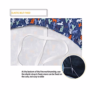 Forchrinse Southwestern Aztec Style Tribal Geometric Stretch Sofa Slipcover for 3 Cushion Couch Sofa,Elastic Universal Couch Cover Furniture Protector