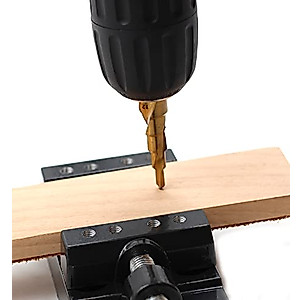 3pc HSS Titanium Coated Spiral Flute Step Drill Bit for Wood Soft Metal Woodworking Tool Bit,4-12/20/32mm