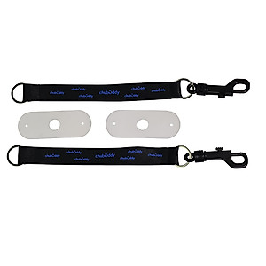 CHU-BUDDY Chubuddy Chew Holder Black Screen Print- Black Tether and Natural Strap