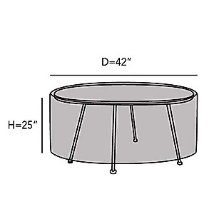 Covermates Round Accent Table Cover - Patio Outdoor Furniture Cover, Water Resistant Outdoor Ottoman/Side Table Cover, Prestige 900D Polyester, 42DIAMETER x 25H, Clay