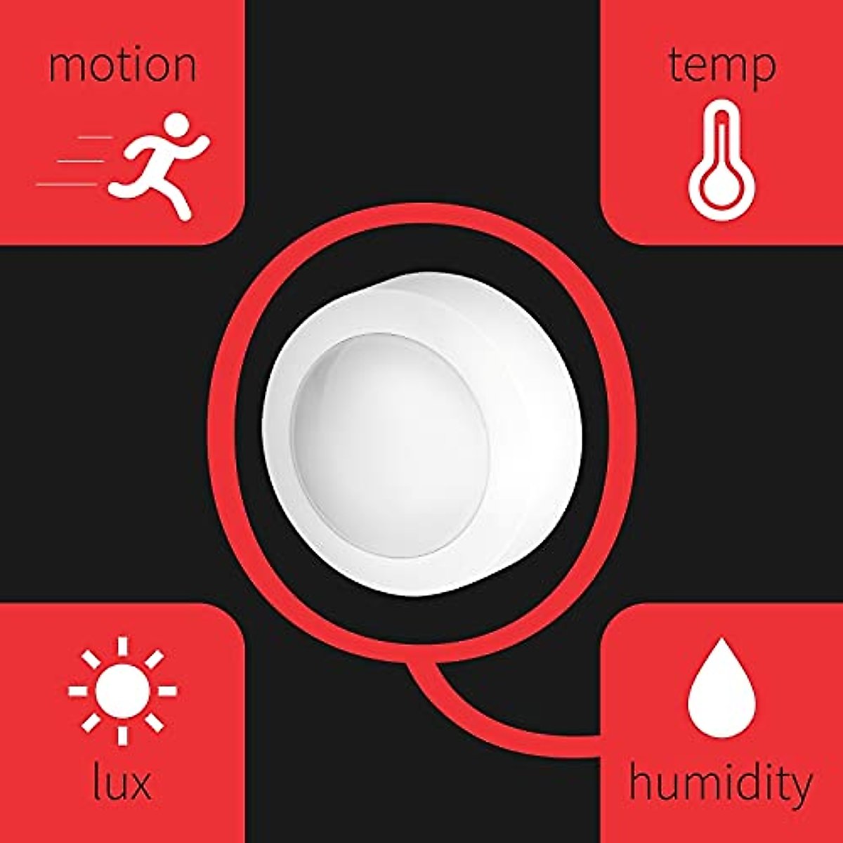 Zooz Z-Wave Long Range Q Sensor ZSE11 800LR | Motion, Temperature, Humidity, Light (Hub Required)