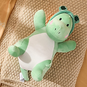 Darler Dinosaur Stuffed Animals for Kids 13.8 Inches Green Kawaii Dino Plushies for Toddler Cute Fluffy Plush Toy for Boys/Gilrs Squishy Soft Toy for Baby Gift for Birthday,Baby Shower