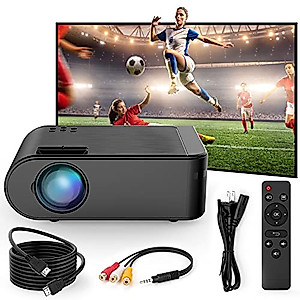 Mini WiFi Video Projector, Portable 4K Movie Projector HD 1080p, 9500 Lumens Led Multimedia Home Video Projector for Indoor/Outdoor, Compatible with HDMI VGA,USB,iphone,Laptop