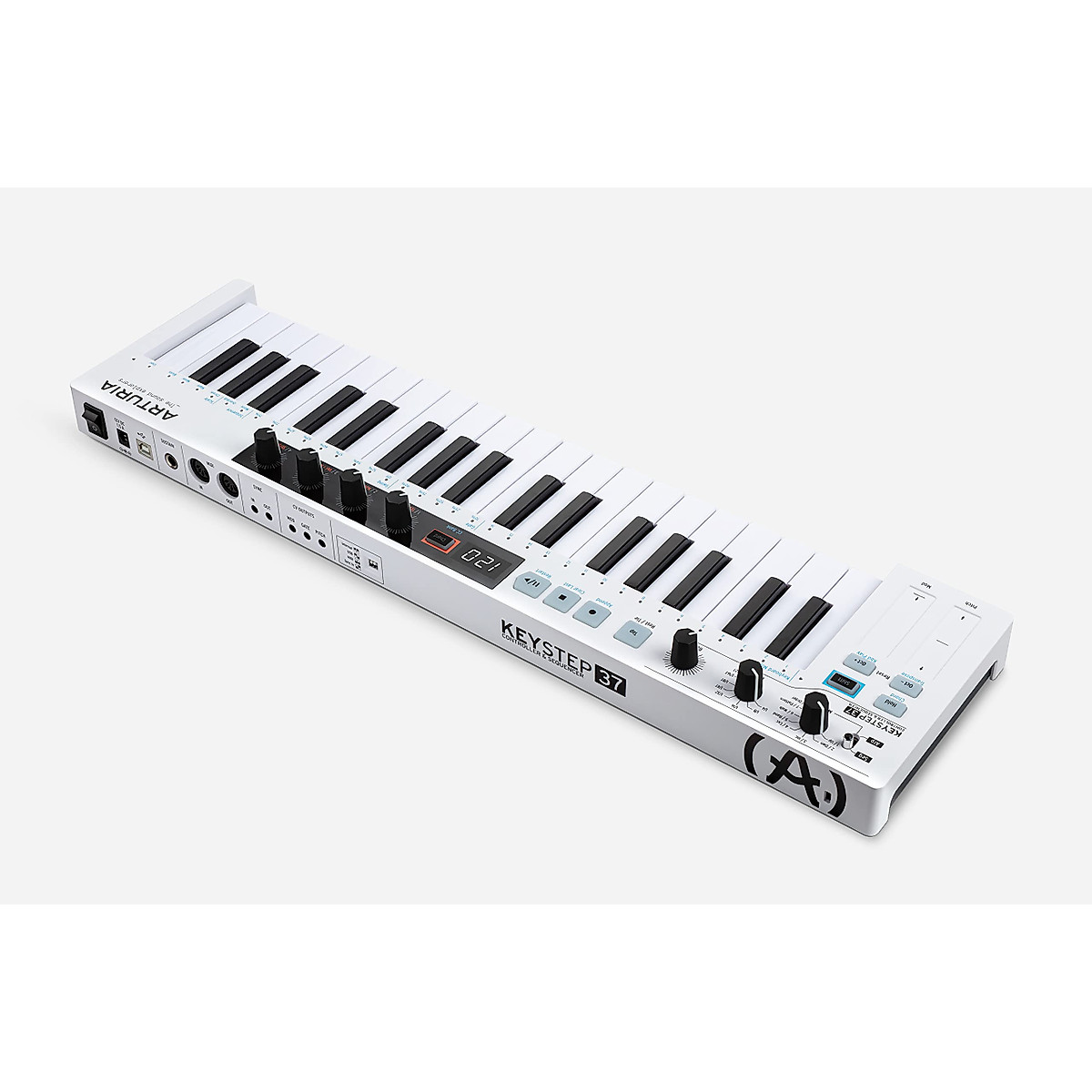 Arturia KeyStep 37-key Controller & Sequencer Bundle w/USB Cable, Anti-ground Loop Adaptor, MIDI Cable, Deluxe Sustain Pedal, and Austin Bazaar Polishing Cloth