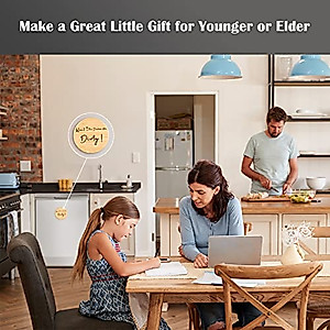 Dishwasher Magnet Clean Dirty Sign - Bamboo Dishwasher Magnet Signboards - Double-Sided Clean Dirty Refrigerator Magnet Sign Decorative for Kitchen Dishwasher, Easy to Read (Round)