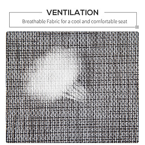 Outsunny Outdoor Glider Chair, Gliders for Outside Patio with Steel Frame and Mesh Fabric for Backyard, Garden, and Porch, Gray