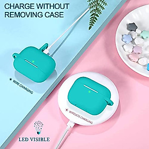 HOKIC Wireless Earbuds,IPX7 Waterproof Noise Cancelling Earbuds ，Touch Control Built-in Microphone,with Wireless Charging Case 40 Hour Playtime ，Bluetooth Headphones for iPhone/Android (Turquoise)