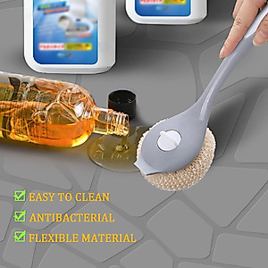 Under Sink Mats for Kitchen Waterproof, BBYUS Under Sink Mat 34" X 22" Under Kitchen Sink Mat Prevent Drips, Leaks, Large Under Sink Drip Tray, Holds UP 3.3 Gallons Liquid