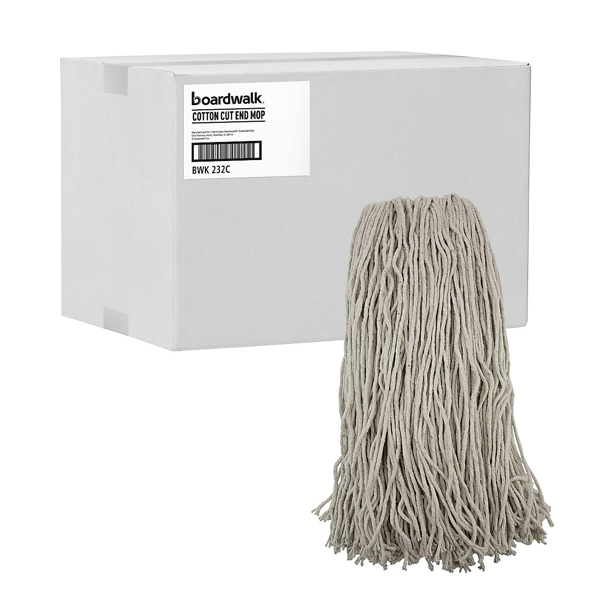 Boardwalk BWK232C 32 oz. Cotton Fiber Premium Standard Head - White (12/Carton)