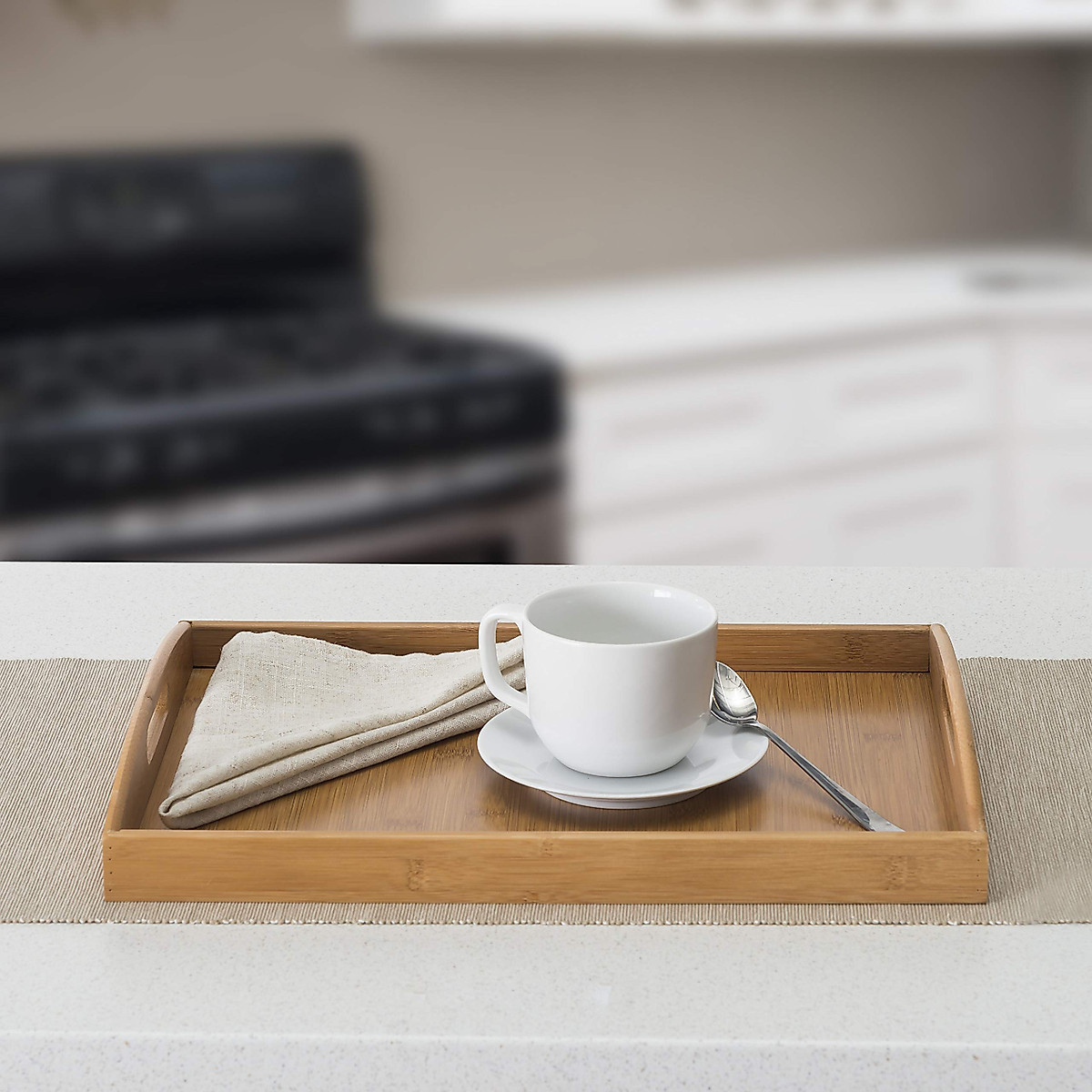 Home Basics ST01034 Serving Tray, Bamboo