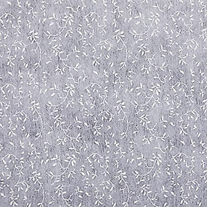 Leaf Print White Aisle Runner for Wedding Ceremony, Reception, Indoor and Outdoor Banquets (3 x 50 ft)