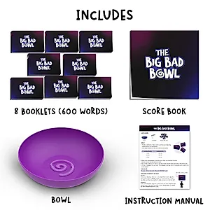 Big Bad Bowl - Ultimate 600 Cards Fun Party Game for Adults, Engaging Icebreakers, Hilarious Group Challenges, Guessing Game, Travel-Friendly, Gifts for Game Night, Ages 18+
