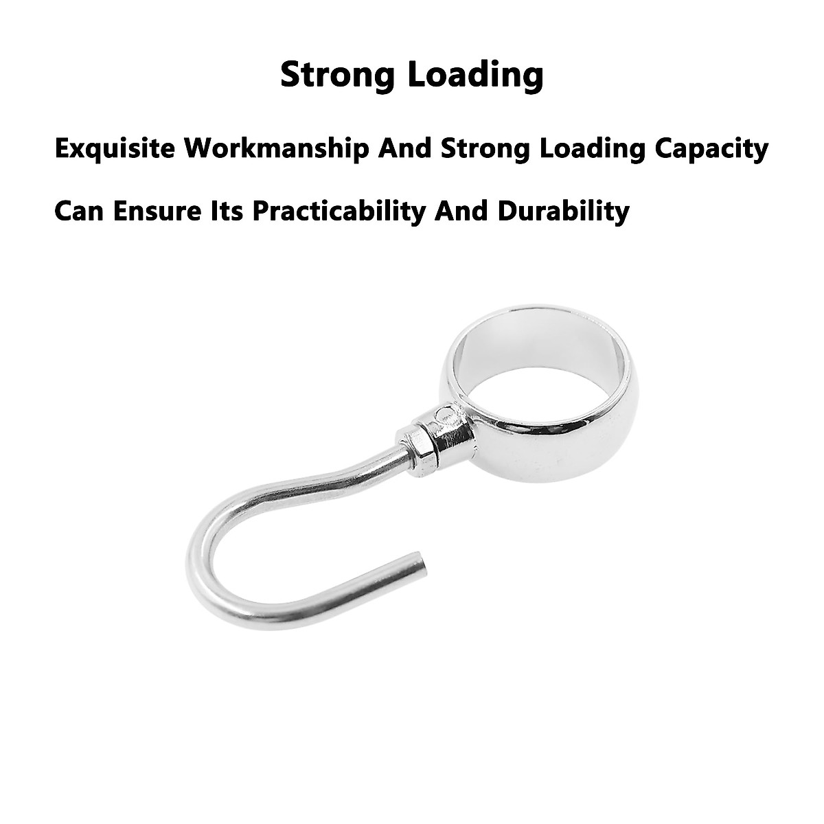 Ulifestar Closet Rod Hooks, Zinc Alloy Hanging Tube Rod Hook,Heavy Duty J Typed Kitchen Hook,Utility Hook Pipe Hangers for Bathroom Wardrobe Closet Tension Rod Hooks Fit for