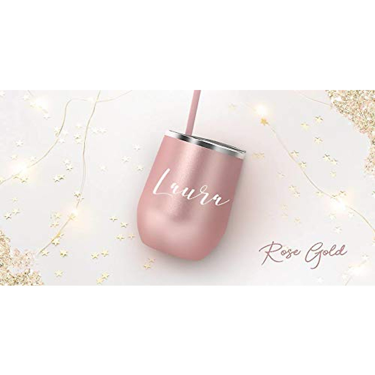 Personalized Stemless Wine Cup Tumbler Stainless Steel, Girls Trip Gift, Wedding Party Gifts, Bridesmaid Gift, Travel Wine Cup with Lid, Bachelorette Cups, Personalized Wine Glasses, Vinyl Decal