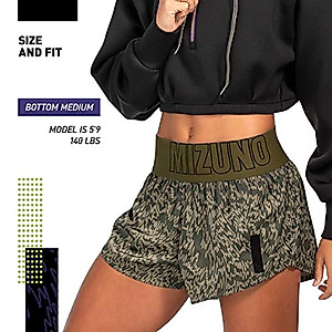 Mizuno Women's Gym Shorts by x Ronda Rousey, Judoka Short, Martial Arts Athletic Shorts, Grape Leaf, Medium