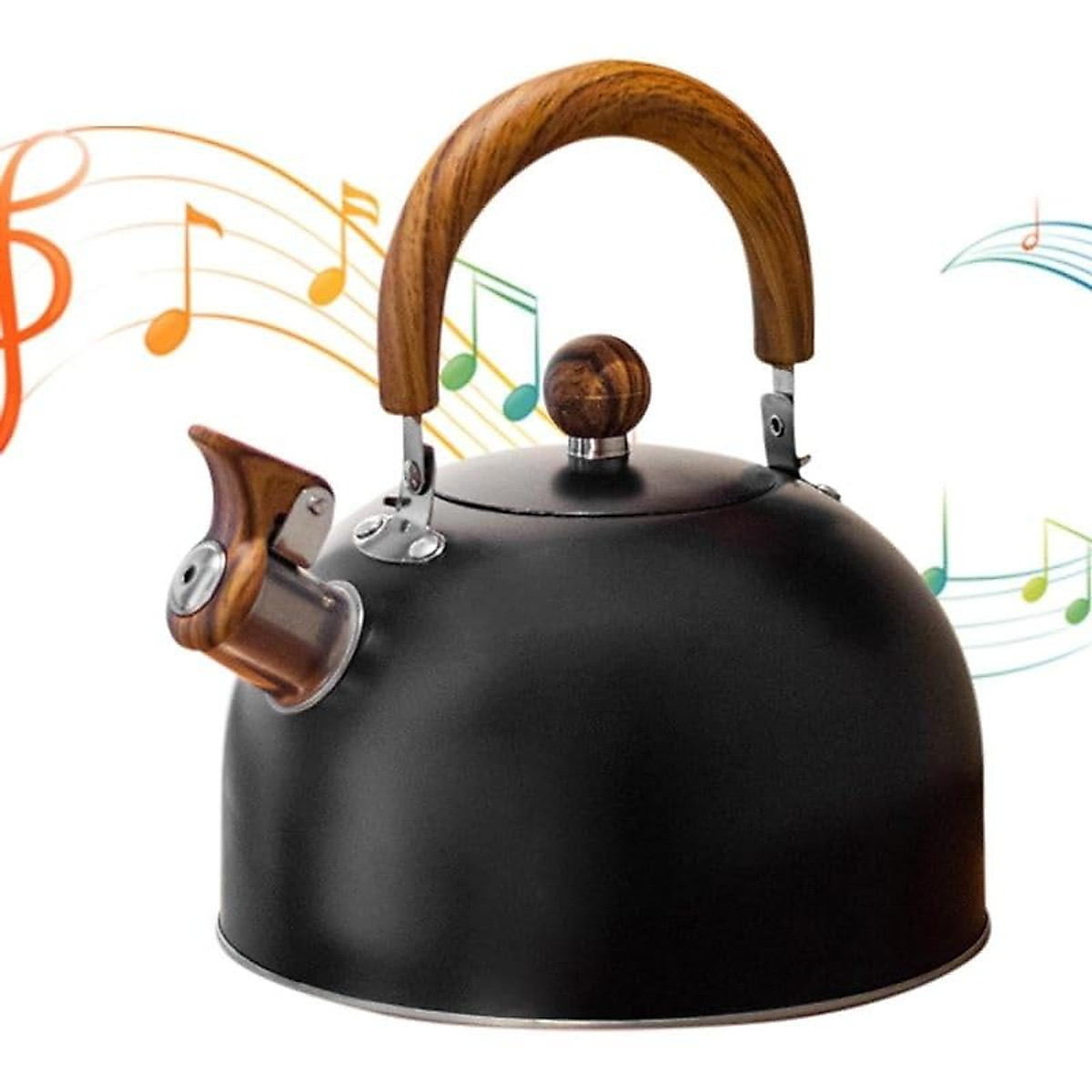 Teapot HExeh whistle kettle Amazon black chirping kettle wish coffee tea kettle 2.5LHigh-Quality Stainless Steel Whistling Kettle - Safe, Convenient, and Efficient Boiling Toolcoffee
