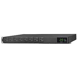 Tripp Lite Metered PDU, Auto-Transfer Switch (ATS), 20A, 120V, 1.92kW, Single-Phase - 16 Outlets (5-15/20R), Dual 12ft L5-20P Input Cords - 1U Rackmount, TAA Compliant, 2 Year Warranty (PDUMH20ATS)