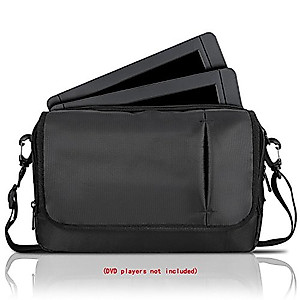 NAVISKAUTO Universal Business Messenger Bag Shoulder Bag for 10.1 inch Dual Portable DVD Player, Laptop and Tablet-Black (10.1 inch)