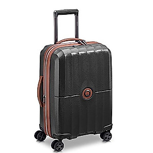 DELSEY PARIS St. Tropez Hardside Expandable Luggage with Spinner Wheels, Black, Carry-on 21 Inch