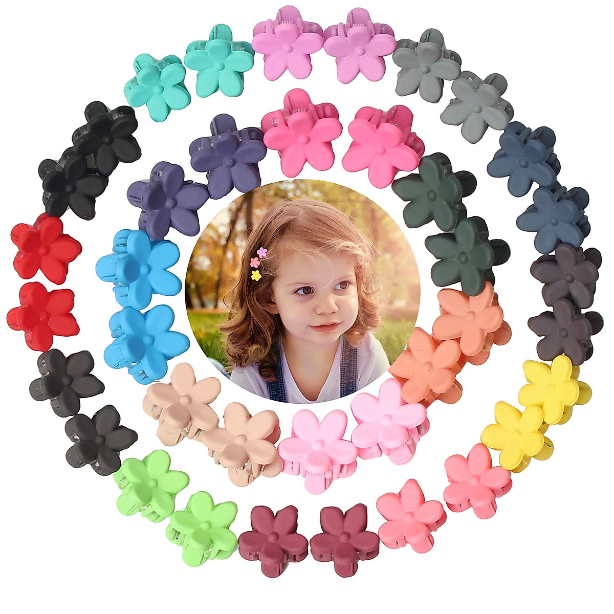 40Pcs Baby Girls Hair Bangs Mini Hair Claw Clip Kids Hair Pin 20 Colors for Girls and Women
