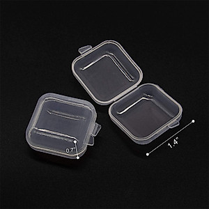 ALIAOER Small Plastic Containers with Lids Clear Plastic Favor Storage Jars,for Items,Earplugs,Pills,Tiny Bead,Jewelry Findings,24 Packs,150*110*45mm