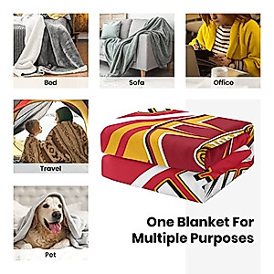 Yieking Custom Gifts for Men Football City Blanket for Bed Add Name and Number Throw Blankets, 40" x 50", 50" x 60", 60" x 80"