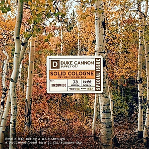 Duke Cannon Supply Co. Solid Cologne - Men's Concentrated Balm, 1.5 oz. (Birchwood)