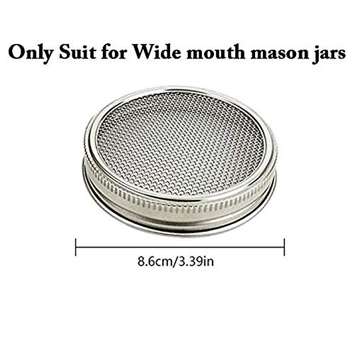 Mason Jar Liquor/Oil Pour Spout Dispenser, Sprouting Mason Jar Lid,Shaker Lid Shaker Dry Rub Lid - Cocktail, Mix Spices, Dredge Flour, Sugar Pack of 6