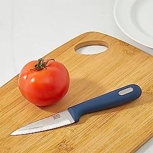 Home Basics Comfortable Grip Stainless Steel Knives, Indigo (3.5 inch. Paring) (MG51646)
