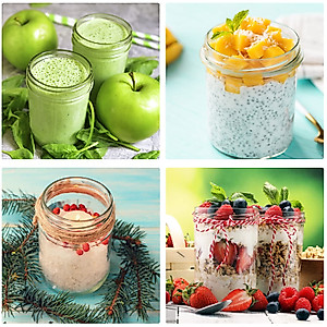 VERONES Mason Jars 8 OZ, 8 OZ Canning Jars Jelly Jars With Regular Lids, Ideal for Jam, Honey, Wedding Favors, Shower Favors