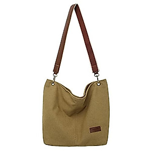 Hobo Bag Women Chic Tote Bag Stylish Casual Retro Students Canvas Shoulder Bag