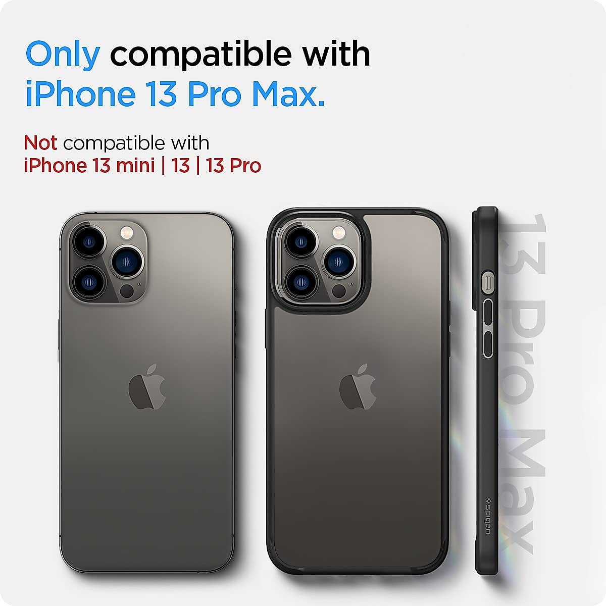 Spigen Ultra Hybrid Designed for iPhone 13 Pro Max Case (2021) - Matte Black