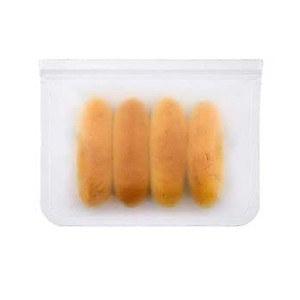 Reusable Silicone Food Storage Bags, Clear, 20 piece bundle