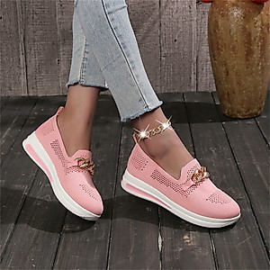 Women'S Fashion Sneakers Women'S Premium Lightweight Womens Flat Dress Shoes Sneakers Comfortable Tennis Non Slip Shoes Gym Walking Shoes