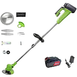 Handheld Cordless Lawn Weed Cutter Portable Gardening Mowing Tools Grass Trimmer Edger Lawn Mower Grass Brush Cutter-24V4000 mA 1 Battery