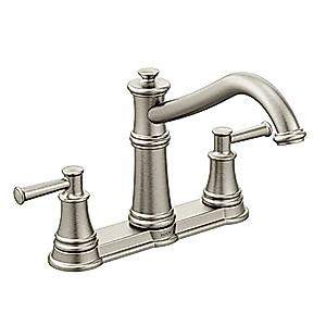 Moen 7250SRS Belfield Traditional Two Handle High Arc Kitchen Faucet, Spot Resist Stainless