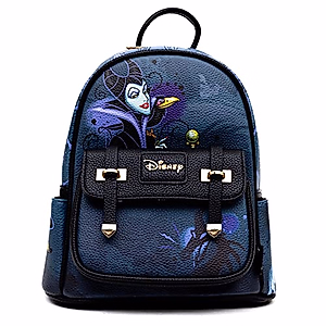 Wondapop Disney Maleficent 11" Vegan Leather Fashion Mini Backpack