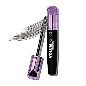 Revlon Volumazing Waterproof Mascara, Oversized Brush for Thick, Fluffy, Fanned-Out Eye Lashes, Long Lasting, Blackest Black (951), 0.3 oz