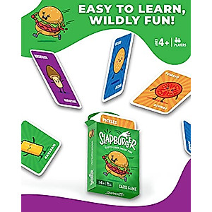 Slapburger - Fun Family Games for Game Night - Playing Card Games for Kids and Adults, Families, Teens, Car Travel, Camping, Party, Stocking Stuffer Gifts - Ages 4 and Up, 2-6 Players, 15 min