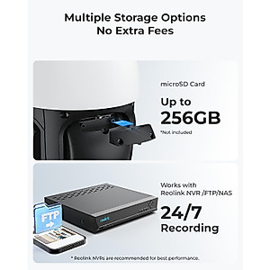 REOLINK 4K PTZ Security Camera System, 360 Degree View PoE Camera with 16X Optical Zoom for Outdoor Surveillance, Auto Tracks Human/Vehicle/Pet, Two-Way Talk, 260ft IR Night Vision, RLC-823A 16X