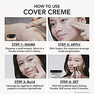 Dermablend Cover Creme High Coverage Foundation with SPF 30, 10N Warm Ivory, 1 Oz.