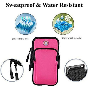 MOVOYEE Running Armband Cell Phone Holder for iPhone 15 14 13 12 11 Pro Max Xs Xr X 10 8 7 6 Plus SE Mini,Galaxy S20 S21 S22 S23 S24 Ultra Note 20 10,Sport Arm Band Sleeve on Run Gym Exercise Workout