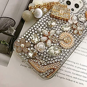 Max-ABC Compatible with Samsung Galaxy Note 10 Plus Glitter Case,Women Girls 3D Diamond Bag Pendant High Heel Crown Bling Glitter Shiny Crystal Rhinestone Protective Phone Case Cover