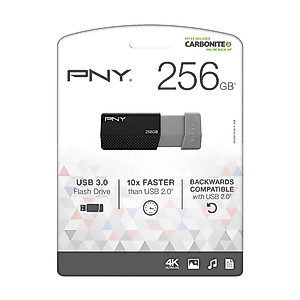 PNY USB 3.0 Flash Drive, 256GB, Assorted Colors, P-FD256ELEDG