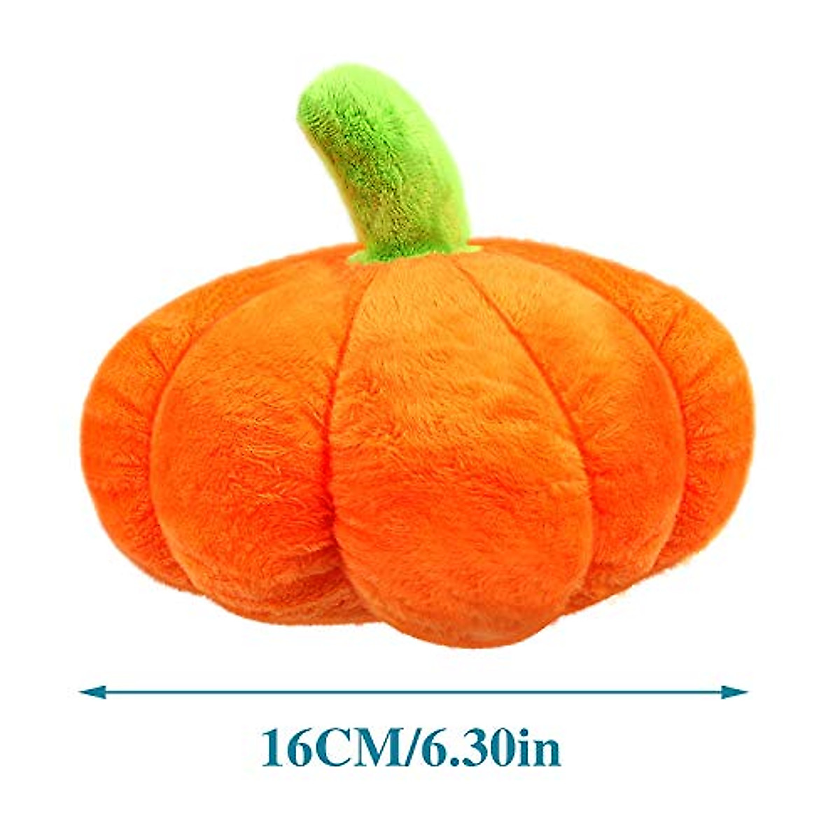 4 Pieces Stuffed Pumpkin Fluffy Pumpkin Plush Toy Thanksgiving Halloween Pumpkins Decorative Couch Throw Pillow Pumpkin Toys Gift for Kids Toddlers Babies Orange