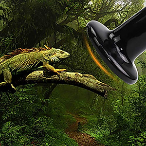 balacoo Heat Lamp Bulbs Reptile Heat Lamp Bulb - 150W Ceramic Heating Light E27 No Harm Heat Emitter Bulbs for Lizard Turtle Scorpion Terrarium Brooder 2Pcs Dome Light Bulb